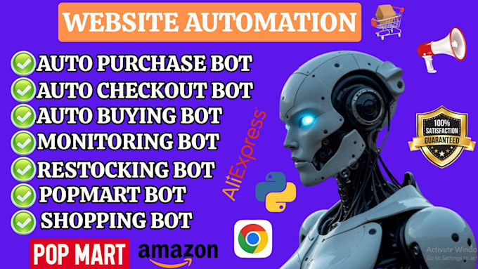 Construct smart tool for auto checkout bot, auto purchase bot, popmart, codashop by Sunday_tiag ...