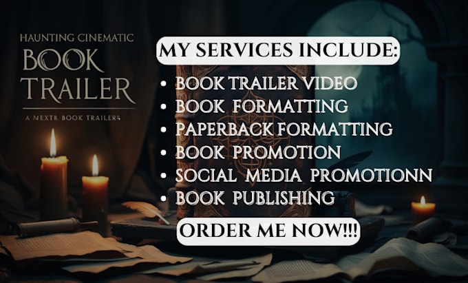 Format, publish, promote fiction novel, nonfiction writer book trailer ...