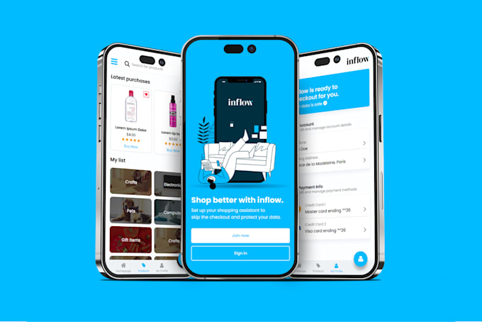 Create a fully custom mobile application ui design using figma or ...