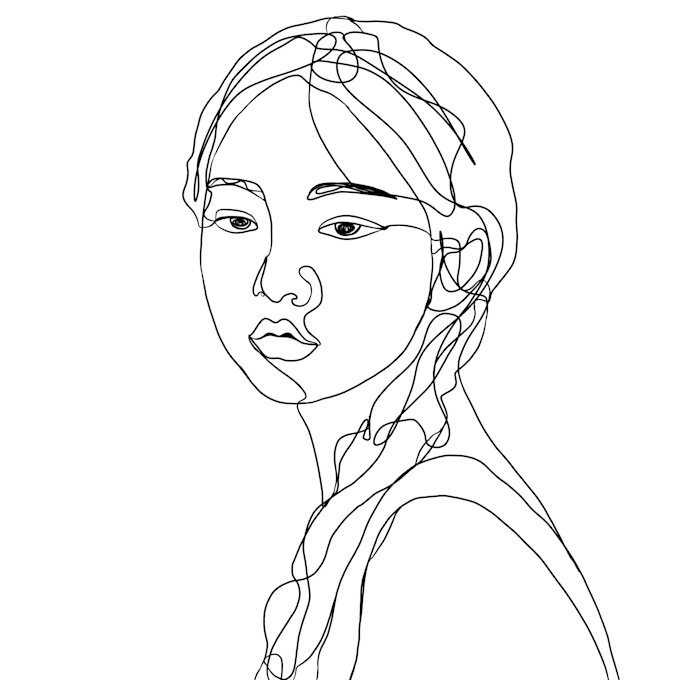 Create single or one line art portrait for you by Aonianim | Fiverr