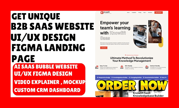 Build saas figma landing page website ui ux design website mockup saas lp site by Mirabelwebguru ...