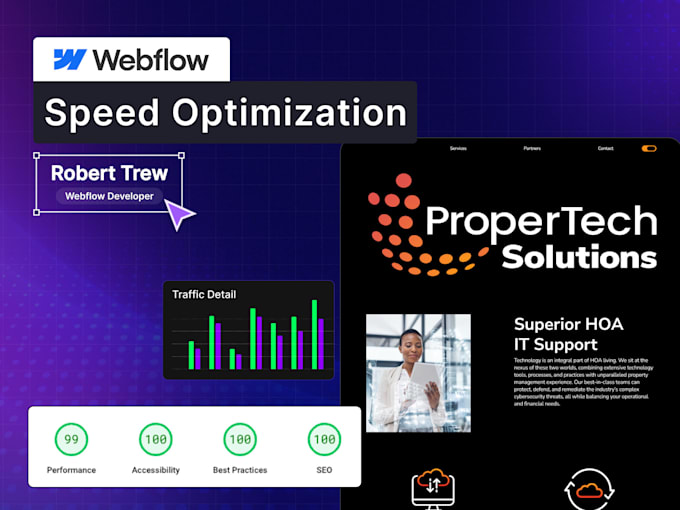 Fix your webflow site speed and optimization specialist by Rob_t_webflow | Fiverr