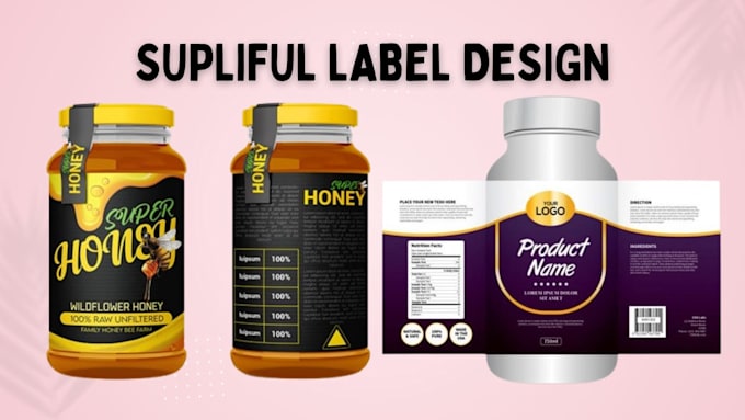 Design supliful label design dropshiping store supplement product ...
