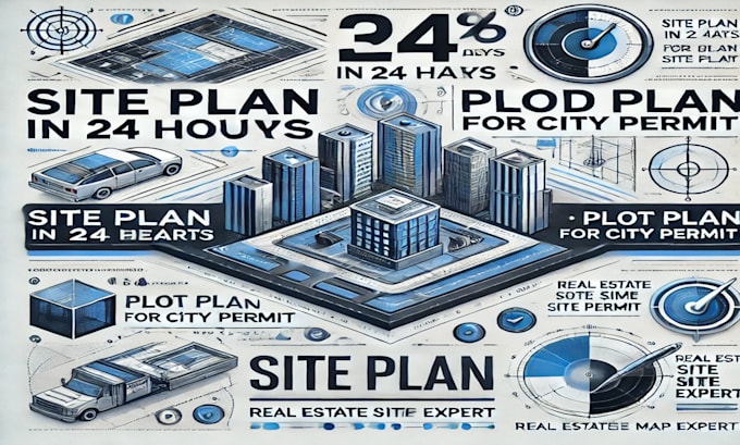 Draw site plan, plot plan for city permit real estate site map in 24 ...