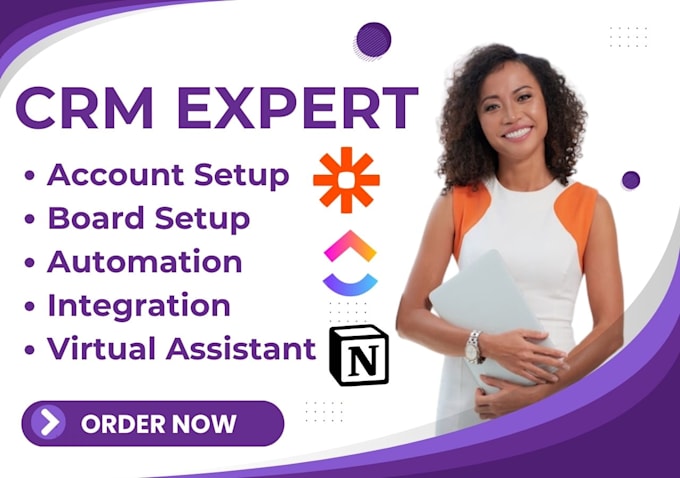 Setup Notion Template Clickup Make Com Zapier Automation Zoho Virtual 7091