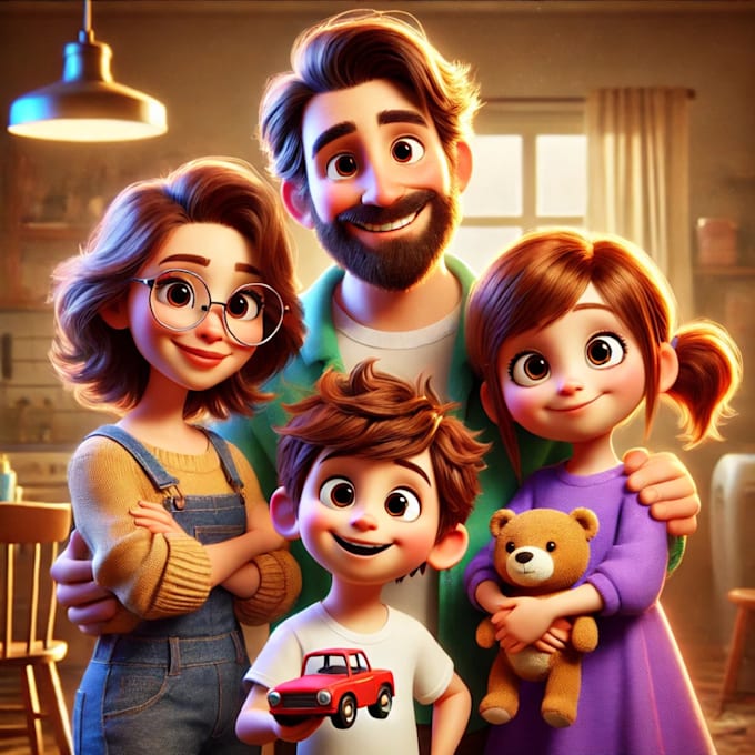 Create 3d pixar style cartoon characters, avatars and ai generated art ...