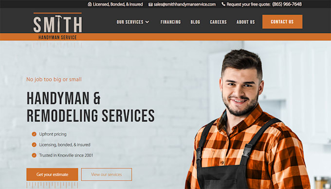 Build epoxy flooring website, handy man website,hvac and local business ...