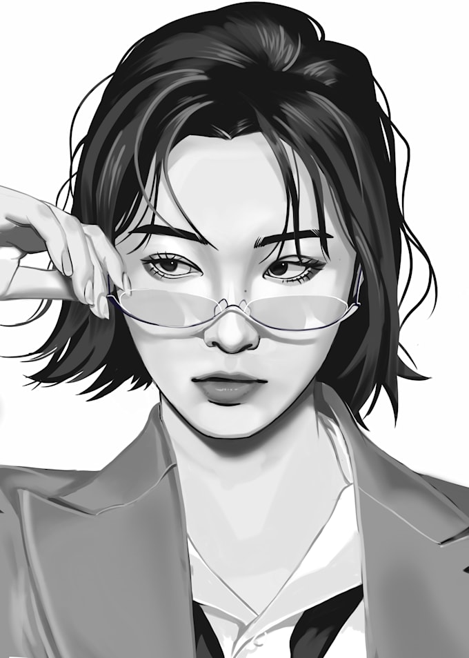 Draw you in a semi realism style by Aphcident | Fiverr