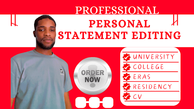 Edit personal statement for university, eras residency, college ...