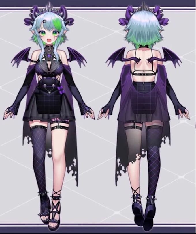 Draw and rig vtuber and 2d animation live2d character modeling ...