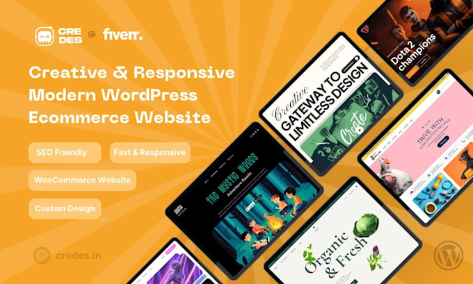Develop creative and responsive wordpress ecommerce website by Credes_tech | Fiverr