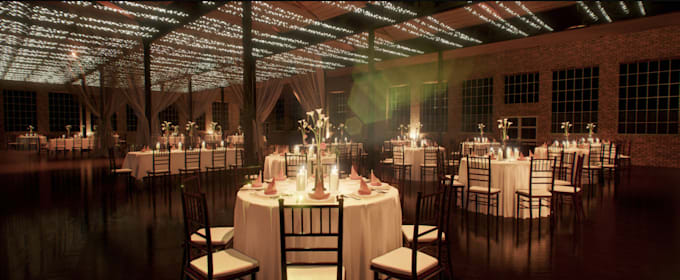 Design 3d conference hall, ultra wedding interior, render, events ...