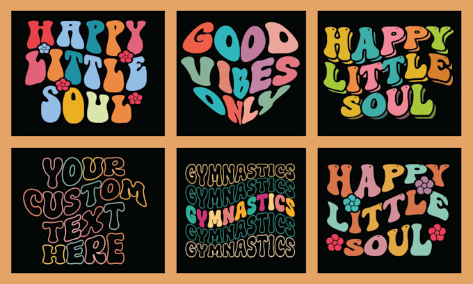 Do retro wavy groovy hippie typography t shirt design by Nurealom48 ...