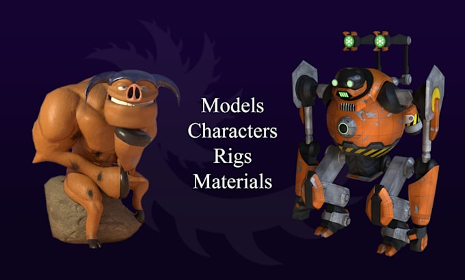 3d model props and characters by Garblesnarf | Fiverr