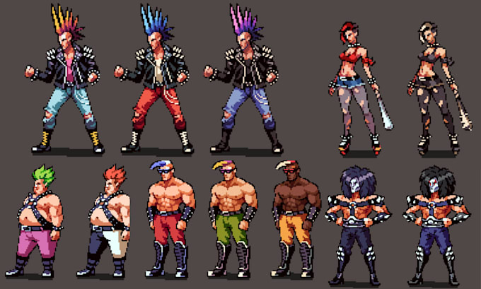 Create pixel art sprite sheet, pixel art animation with video game ...