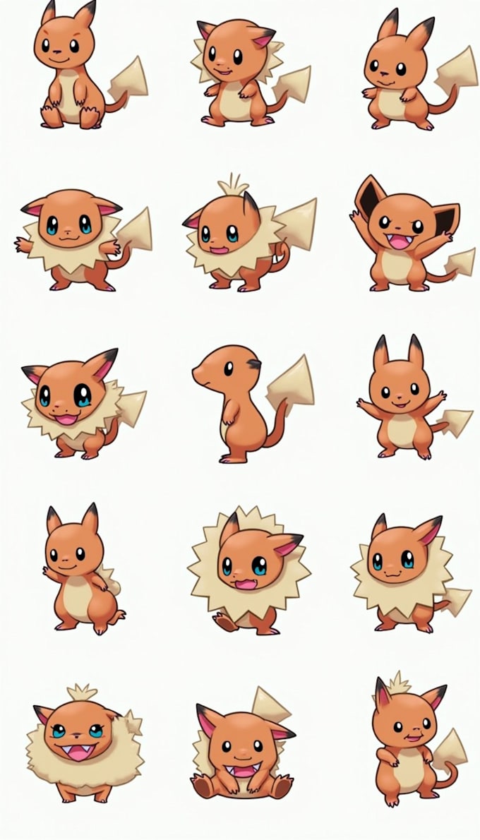 Create custom pokemon emotes for twitch, discord, anime stlye and sub ...