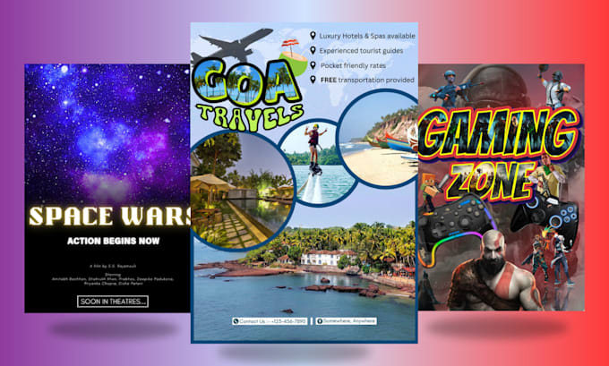 Design creative promotional posters by Rajbeer_singh74 | Fiverr