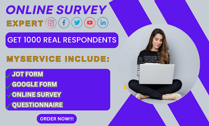 Get 1000 participants to answer your online survey questionnaire by ...