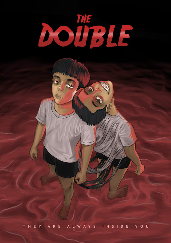 Draw horror, dark, creepy illustration poster by Whatsoferel | Fiverr