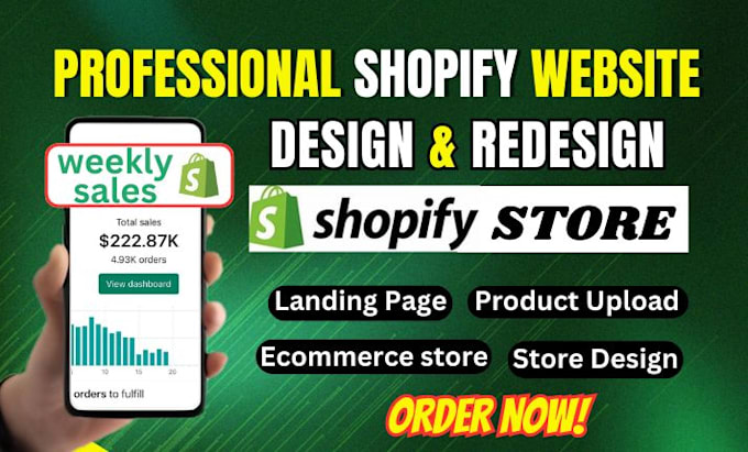 Shopify store design shopify dropshipping website design store redesign ...
