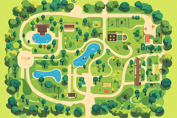 Design a map or a site plan vector illustration by Lakedrckwell | Fiverr
