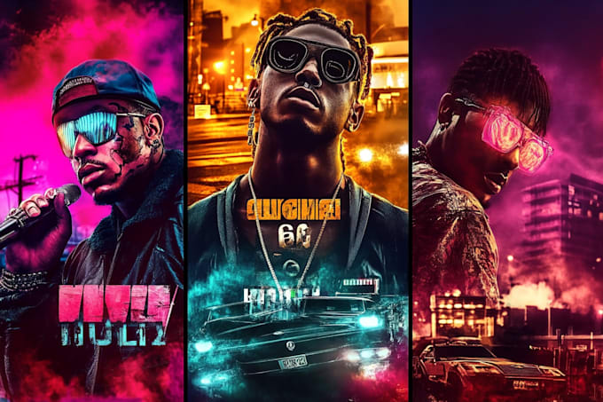 Draw high quality hip hop single artwork, music album cover art by ...