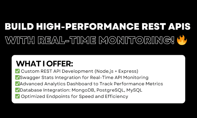 Build A Rest Api With Swagger Stats And Realtime Monitoring In Nodejs By Hussainu666 Fiverr