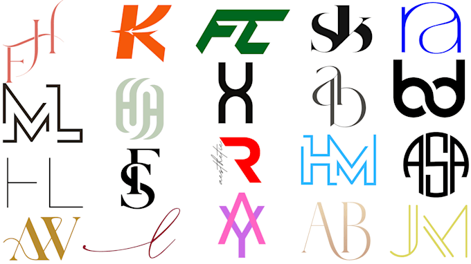 Design lettermark monogram intials logo by Kikigoldx | Fiverr