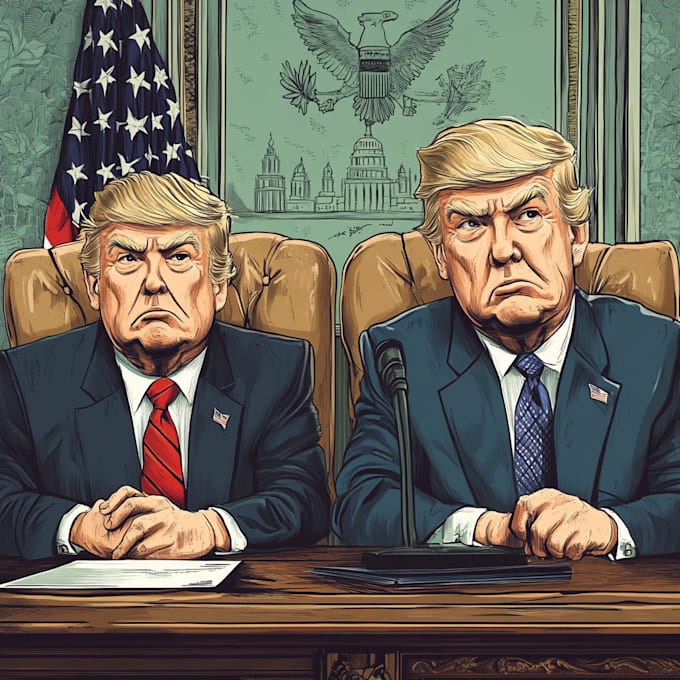 Draw your awesome political cartoon art by Punkapoles | Fiverr