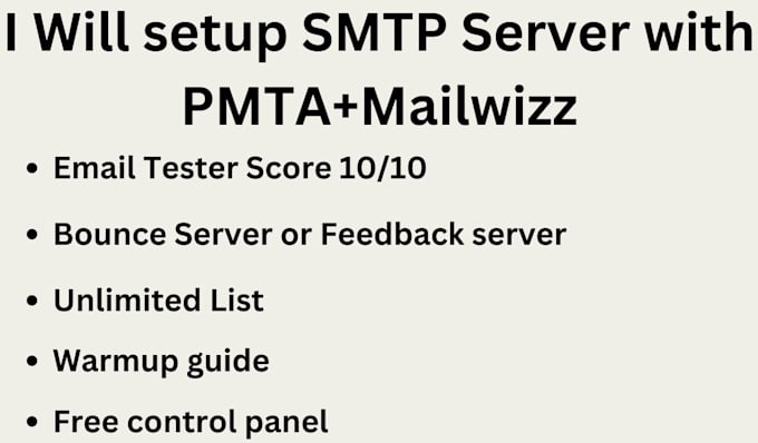 Setup smtp server for bulk sending by Laraib_86 | Fiverr
