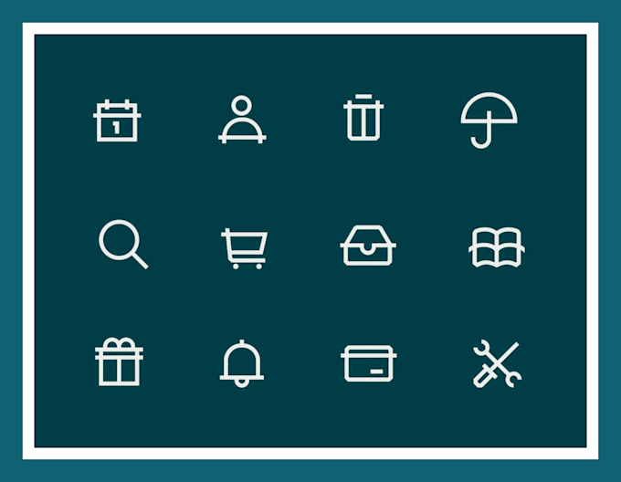 Design unique, simple and modern custom icon set for web by ...