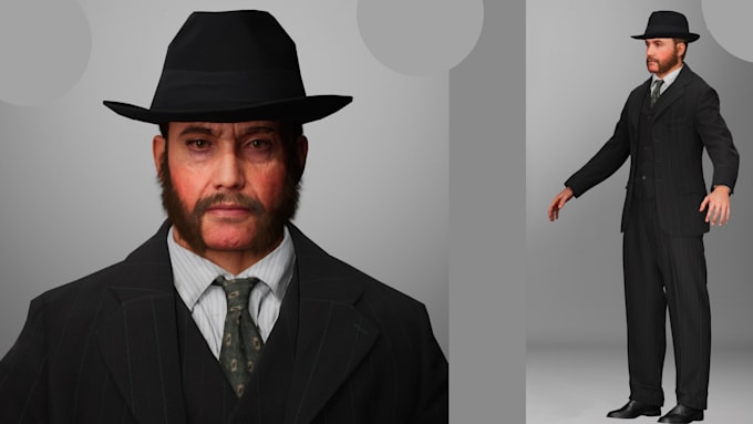 Create fantasy character unique realistic 3d human model 3d animaze nft ...