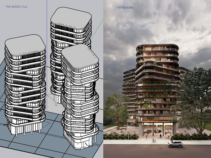 Create professional architecture renders from revit sketchup and rhino ...