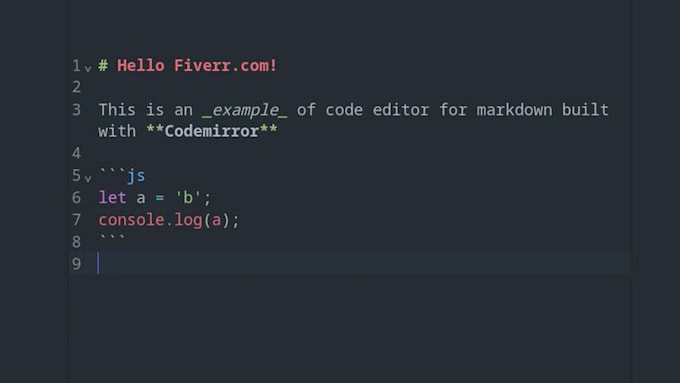 Implement a code editor component for your application by Samubarros ...