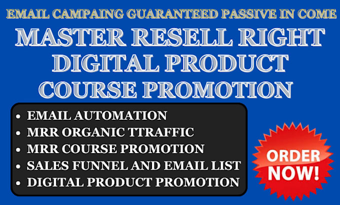 Promote master resell right with email marketing for passive income by ...
