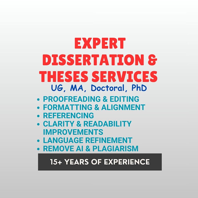 Professionally edit dissertations, thesis, researc phd n capstone ppts ...