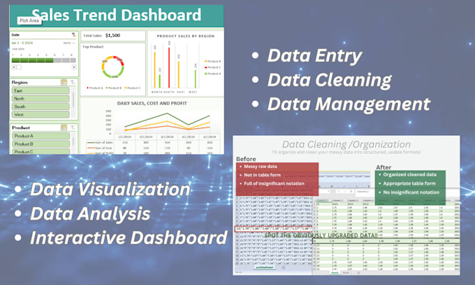 Clean Organize And Visualize Your Data Using Excel By Khaidata Fiverr