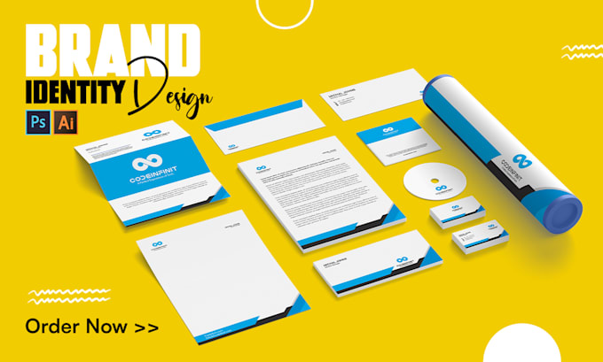 Design modern business logo and brand identity style guideline and ...