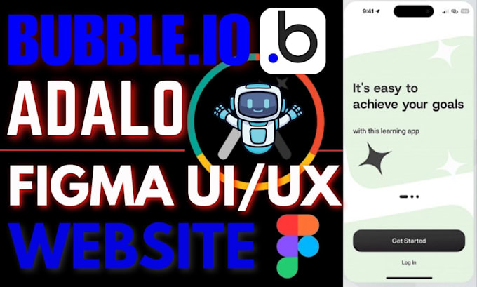 Do bubble io ai app figma ui ux website adalo app android ios app development by David_web_devel ...