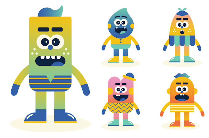 Create flat vector cartoon character by Ageeni | Fiverr