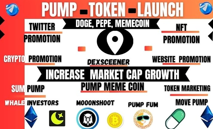 Massive pump token, trx, hype sol memecoin, mini game, crypto telegram promotion by Abayomimark ...