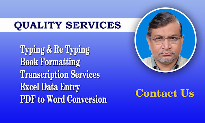 Do type and re type your documents with accuracy by Theprintserve | Fiverr