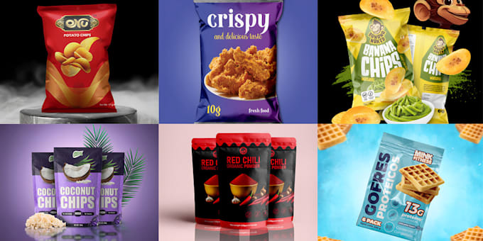 Do pouch label design for mylar bag, coffee, snacks, chips, chocolate ...