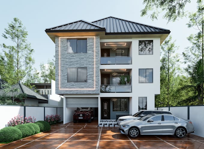 Do architectural 3d modelling and photorealistic exterior and interior rendering by ...