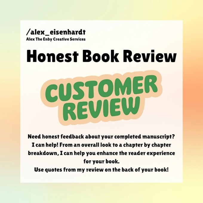 Review and critique your completed manuscript by Alex_eisenhardt | Fiverr