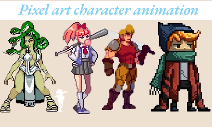 Be your pixel art animation creator, game pixel art character sprite ...