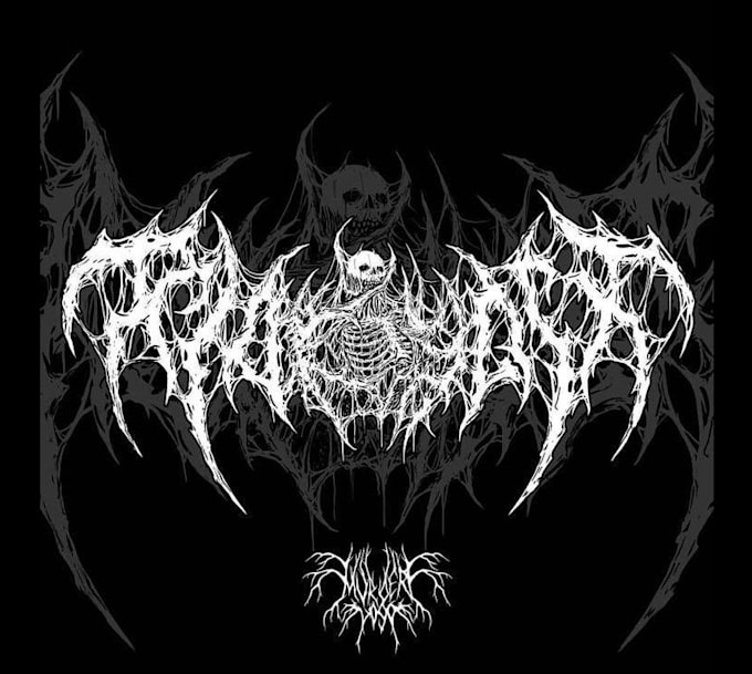 Draw a detailed, brutal metal band logo by Helen_espada | Fiverr