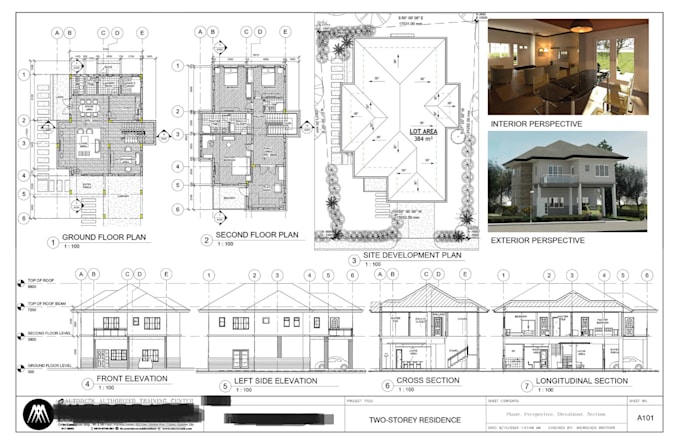 Create a professional 2d cad drawing from a simple hand sketch by ...