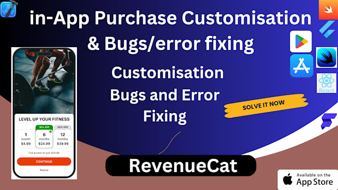 Do ios android in app purchases, subscription in revenuecat, googlepay, appstore by Sham0234 ...