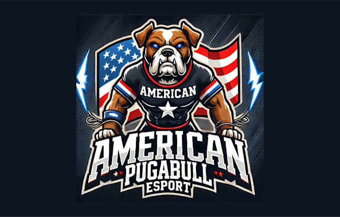 Design unique american pugabull mascot logo with a new concept by Macie ...